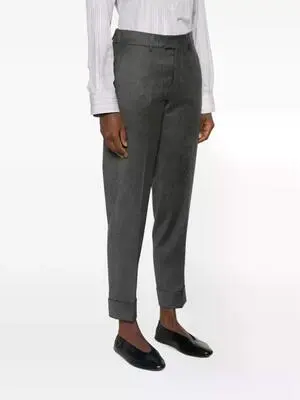 BERWICH Alice Pressed-crease Turn-up Trousers - Grey