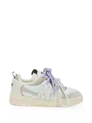 Moschino Logo-patch Panelled Sneakers - White