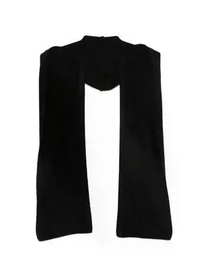Patrizia Pepe Hooded Knit Scarf - Black