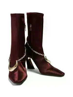 Zimmermann Chain-detail Ankle Boots - Red