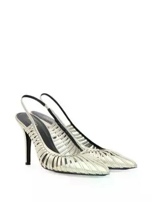 ISABEL MARANT ÉTOILE ISABEL MARANT Pysma Metallic Lambskin Slingback Pumps