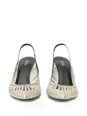 Isabel Marant Étoile Pysma Light Lamé Lambskin Slingback Pumps
