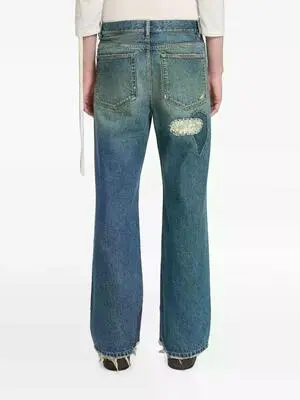 ANN DEMEULEMEESTER Distressed Patchwork Jeans