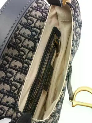 Dior 2010s Oblique Saddle Shoulder Bag - Neutrals