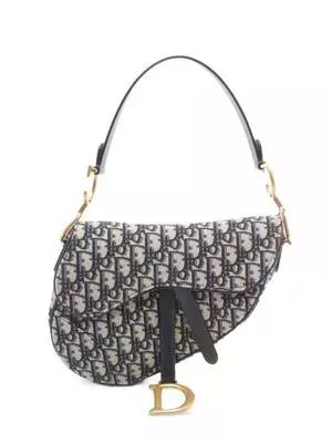 Dior 2010s Oblique Saddle Shoulder Bag - Neutrals