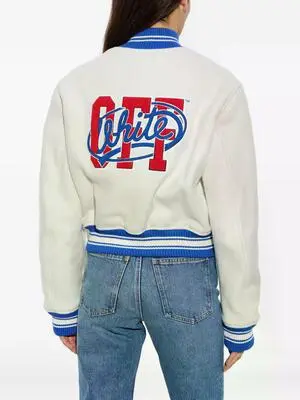 Off-White Logo-patch Bomber Jacket
