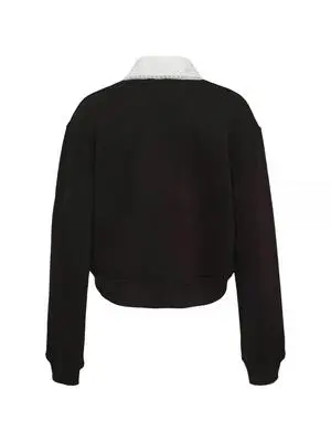 N°21 Lace-collar Button-up Sweatshirt