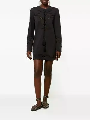 MARANT ETOILE Elka Dress Washed Heavy Cotton Jersey With Broderie Anglaise