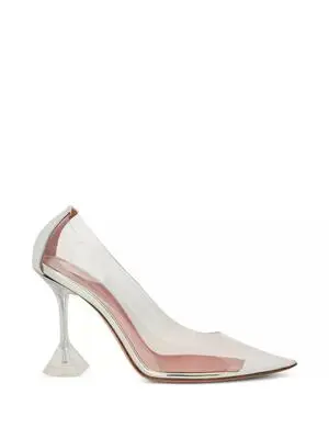 Amina Muaddi Transparent Pointed-toe Pumps