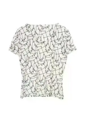 Hermès 2010s All-over-pattern T-shirt - White