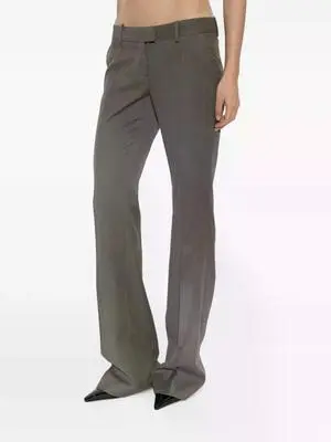 Attico Pressed-crease Flared Trousers - Grey