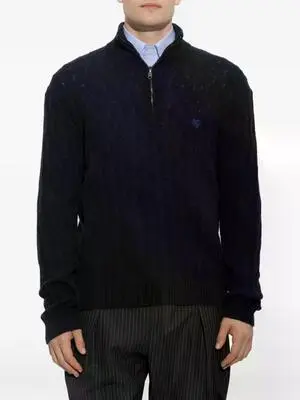 Etro Quarter-zip Cable Knit Sweater