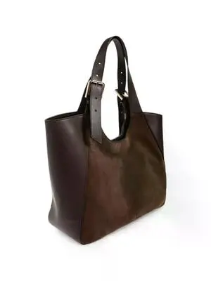 Furla Suede-panelled Shoulder Bag