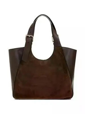 Furla Furla Suede Panelled Shoulder Bag Brown