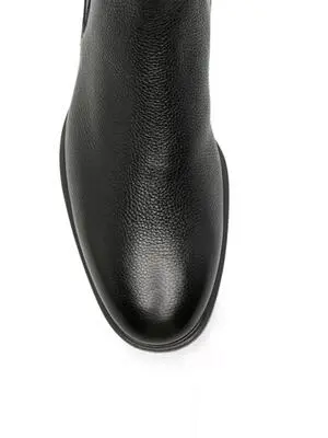 Santoni Easy Grained Leather Chelsea Boots
