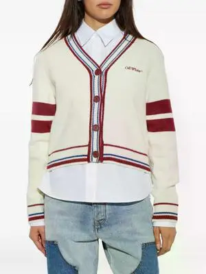 Off-White Logo-embroidered Cardigan