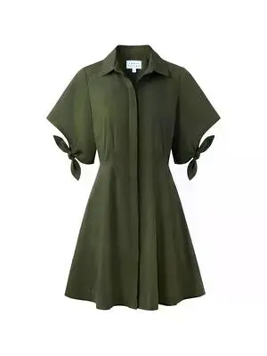 Tanya Taylor Corinna Tie-cuff Dress - Green
