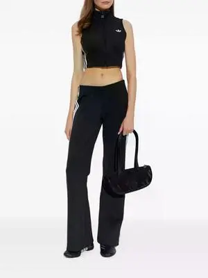 Adidas Logo-embroidered Side-stripe Track Pants - Black