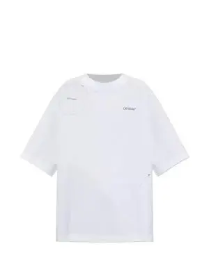 Off-White Logo Print Cotton T-shirt - White
