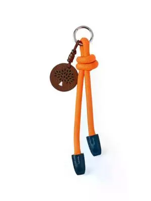 Mulberry Rope Knot Keyring - Orange