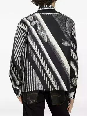Versace Tassel-print Silk Shirt