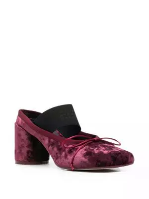 MAISON MARGIELA Velvet Elasticated-strap Pumps