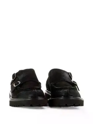 DOUCAL'S Double-buckle Apron-toe Monk Shoes