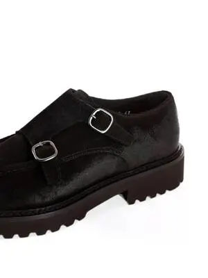 DOUCAL'S Double-buckle Apron-toe Monk Shoes