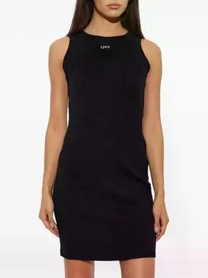 Off-White Logo-embroidered Mini Dress