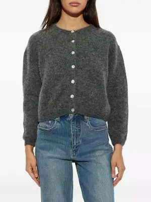 American Vintage Round Neck Button-fastening Cardigan