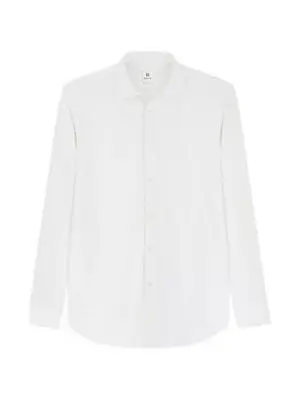 Boggi Milano Shirt In Stretch Nylon B Tech Slim Fit - White