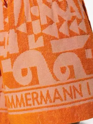 Zimmermann Solstice Logo-jacquard Shorts - Orange