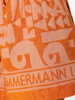 Zimmermann Logo-print Towelling Shorts - Orange