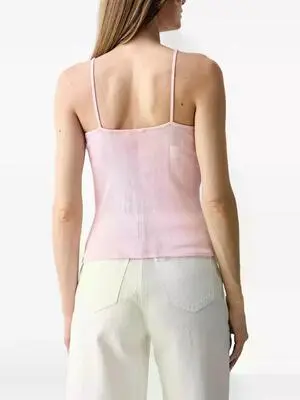 MC2 SAINT BARTH Zaira Bead-embellished Ribbed Top - Pink