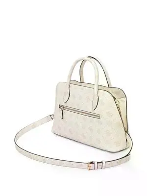 Guess Emelie Monogram Print Logo Plaque Tote Bag