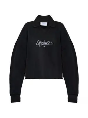 Off-White Logo-embroidered V-neck Sweatshirt