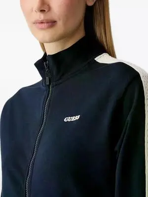 Guess Logo-embroidered Zip-up Jacket