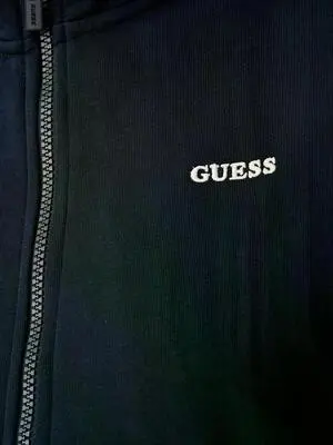 Guess Logo-embroidered Zip-up Jacket