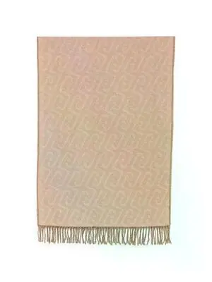 Liu Jo Monogram-pattern Fringed Scarf