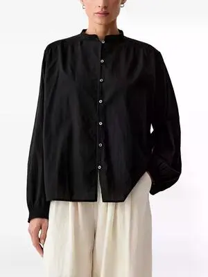 Marc O'polo Smocked-detail Button-up Blouse - Black