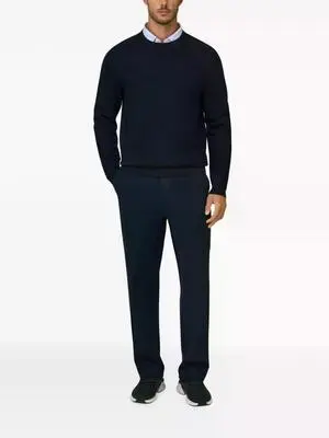 Boggi Milano Crew Neck Jumper In Merino Wool-blend Wooltech