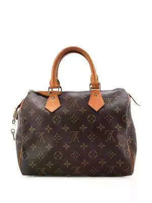 LOUIS VUITTON Speedy Handbag Monogram Canvas 25 Satchel - Brown