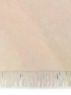 Liu Jo Logo-embossed Fringed Scarf