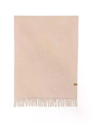 Liu Jo Logo-embossed Fringed Scarf - Neutrals