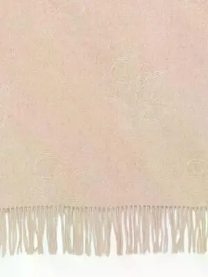Liu Jo Logo-embossed Fringed Scarf