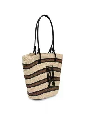 Marc O'polo Large Striped Logo-patch Tote Bag