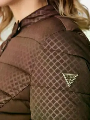 Guess Quilted Logo-patch Jacket