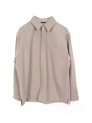 Fendi Ff Logo Embroidery Shirt - Neutrals