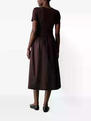 Marc O'polo Ribbed Texture Gathered Waist Midi Dress