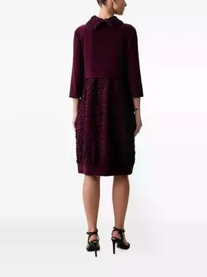 Joseph Ribkoff Textured Cowl-neck Dress - Purple